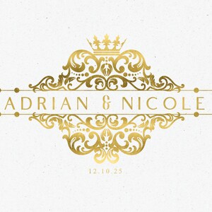 Elegant Wedding Logo Design, Unique Wedding Logo Frames, Logo Gifts - Etsy