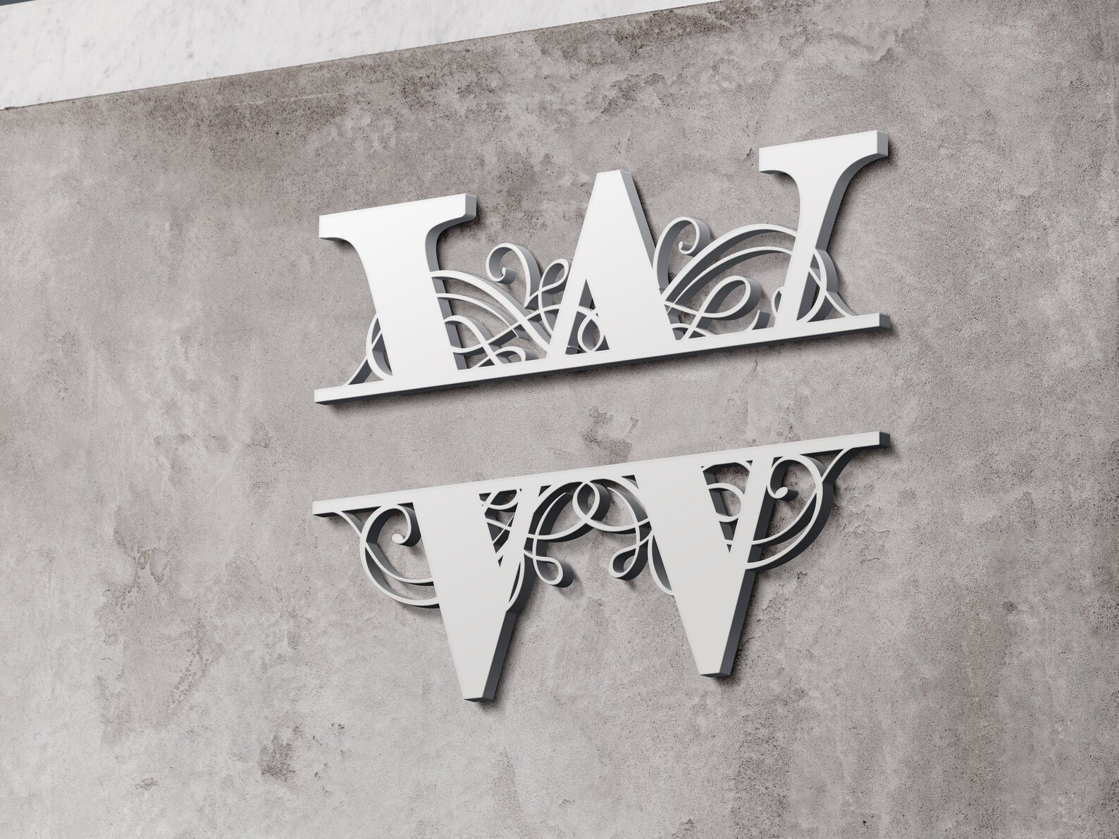 Split Monogram SVG Split Font Letter Svg Split Monogram - Etsy