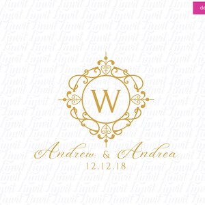 Elegant Custom Monogram Wedding Logo for Seating Chart Wedding Program ...