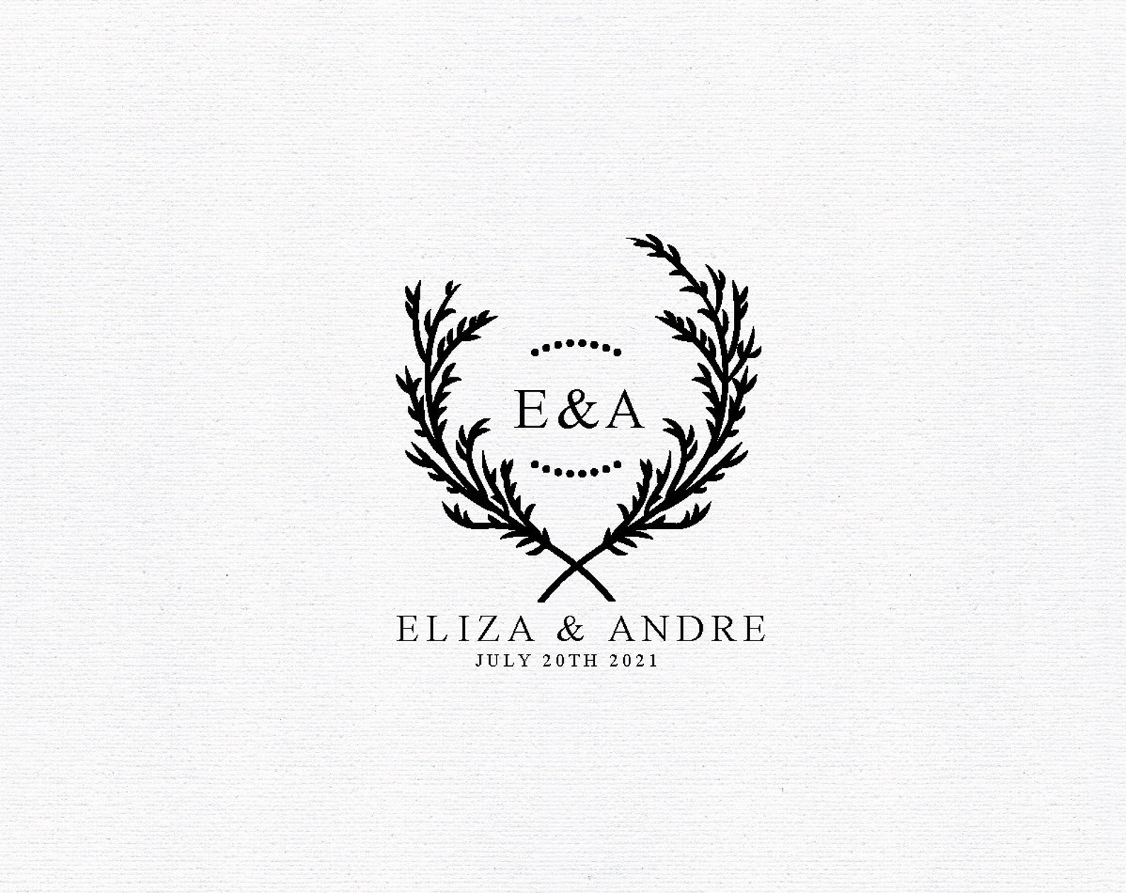 Floral Wreath Logo Wedding Crest Wedding Wreath DIY Wedding | Etsy