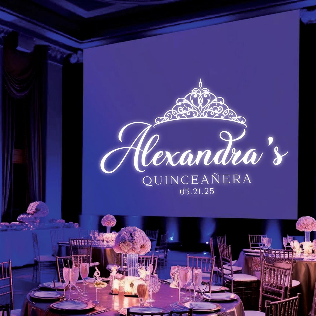 Sweet 16 Logo SVG Quinceañera Monogram SVG Editable Gobo Logo Custom ...