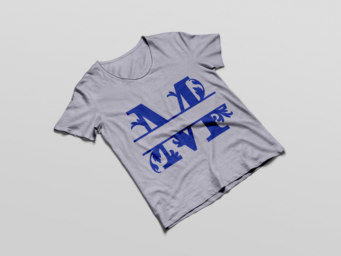 Split Monogram SVG Split Font Letter Svg Split Monogram | Etsy