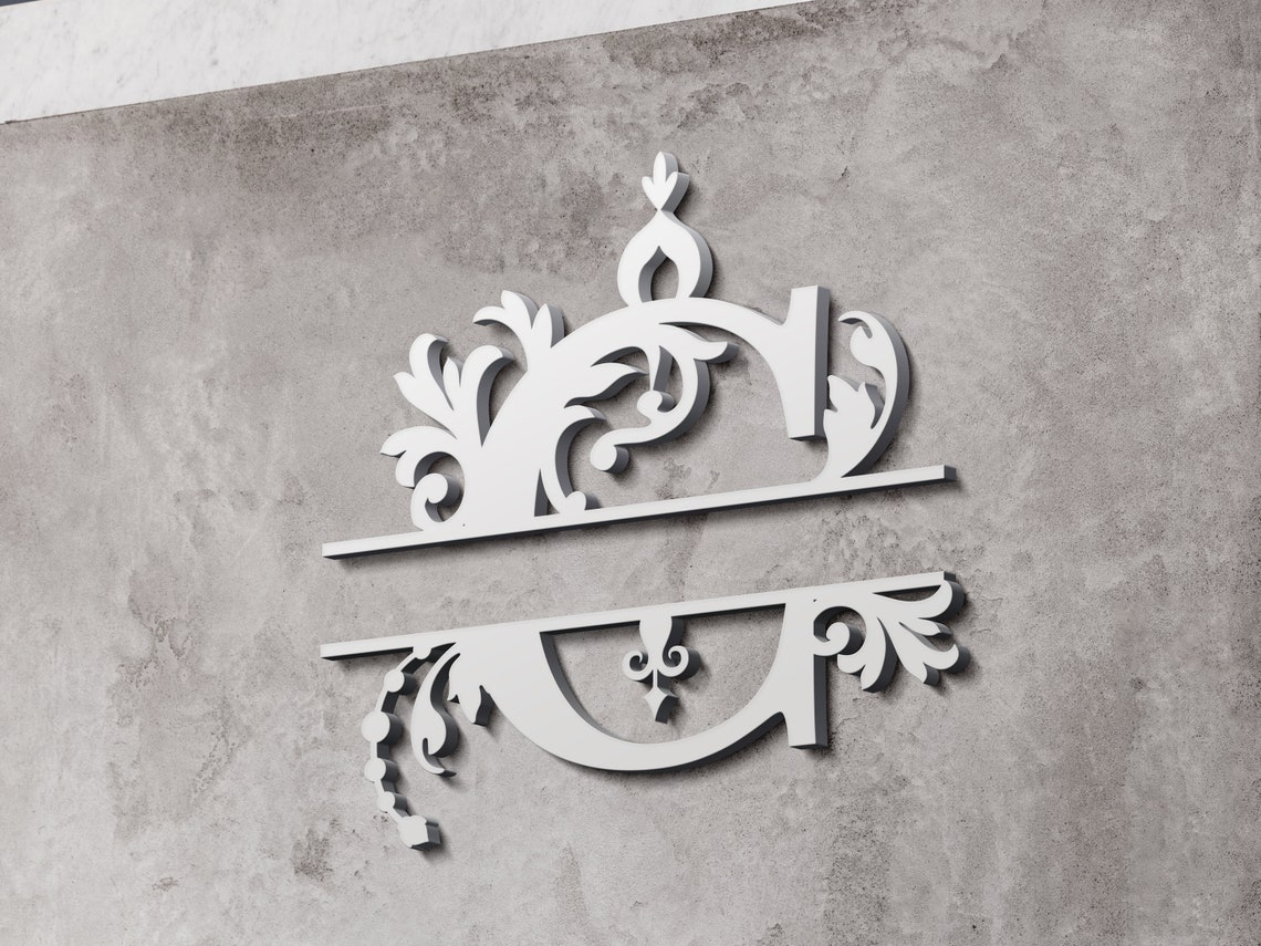 Split Monogram SVG Split Font Letter Svg Split Monogram - Etsy