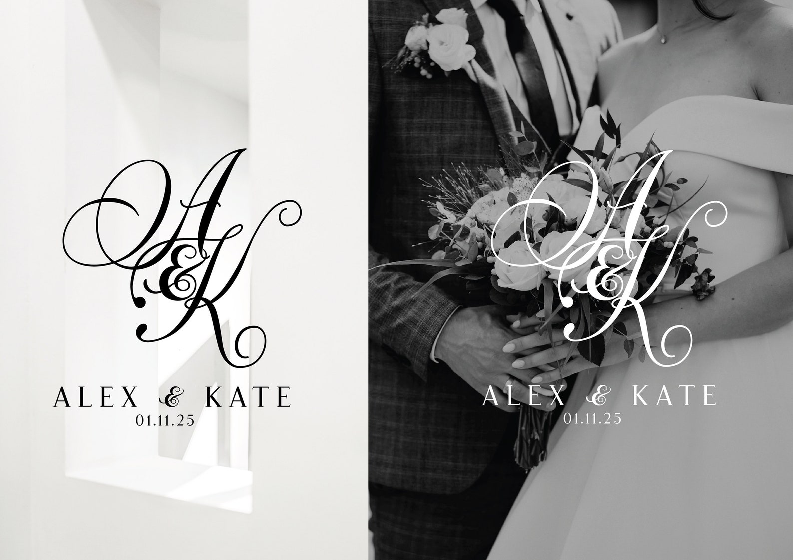 Custom Script Wedding Monogram Logo Crest (digital Download) - Etsy