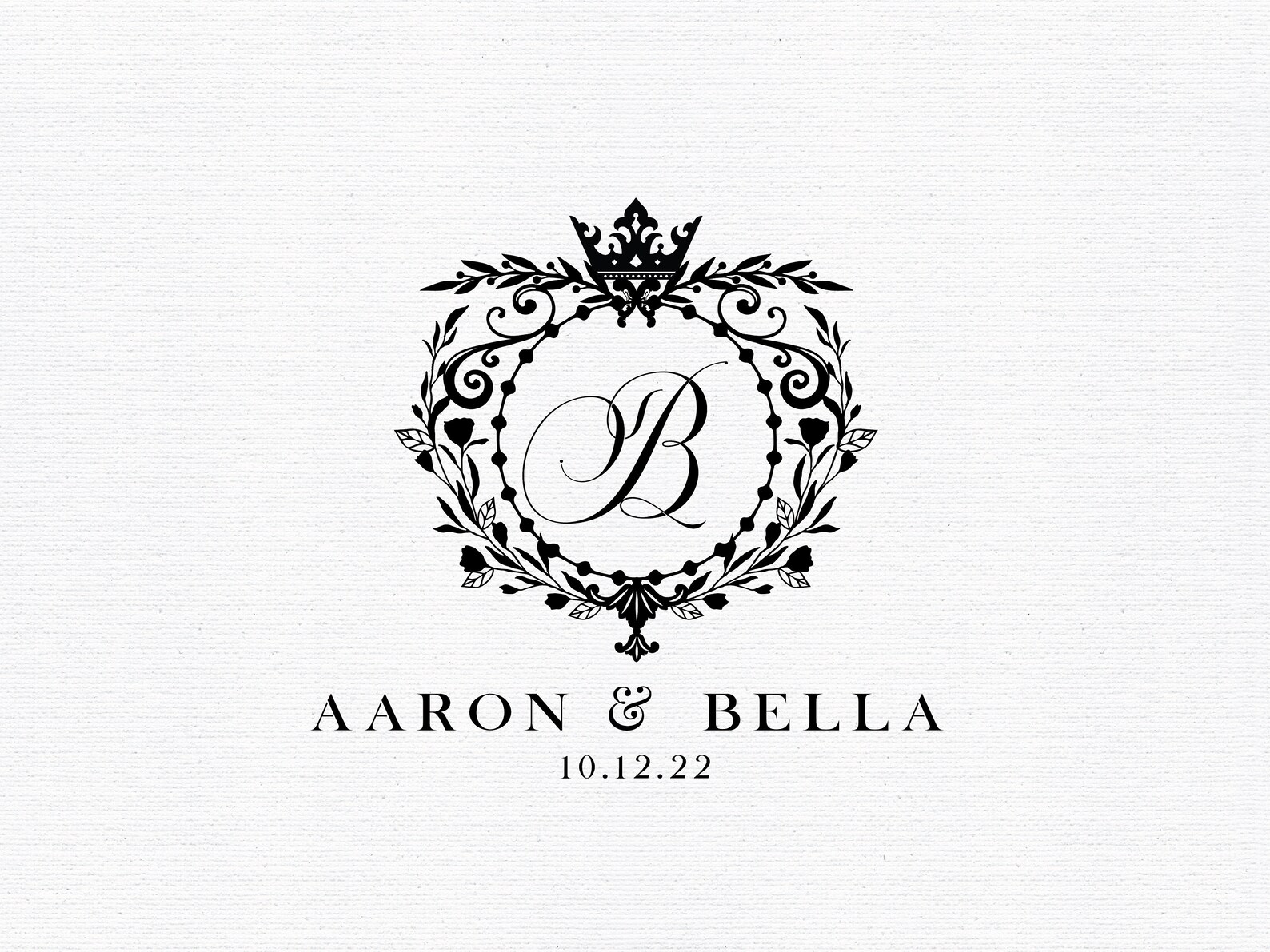 Royal Wedding Monogram Crest With Crown (SVG, PNG) - Etsy