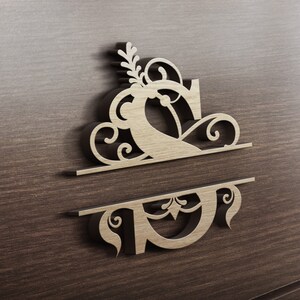 Split Monogram SVG, Split Font, Letter Svg, Split Monogram Letters ...