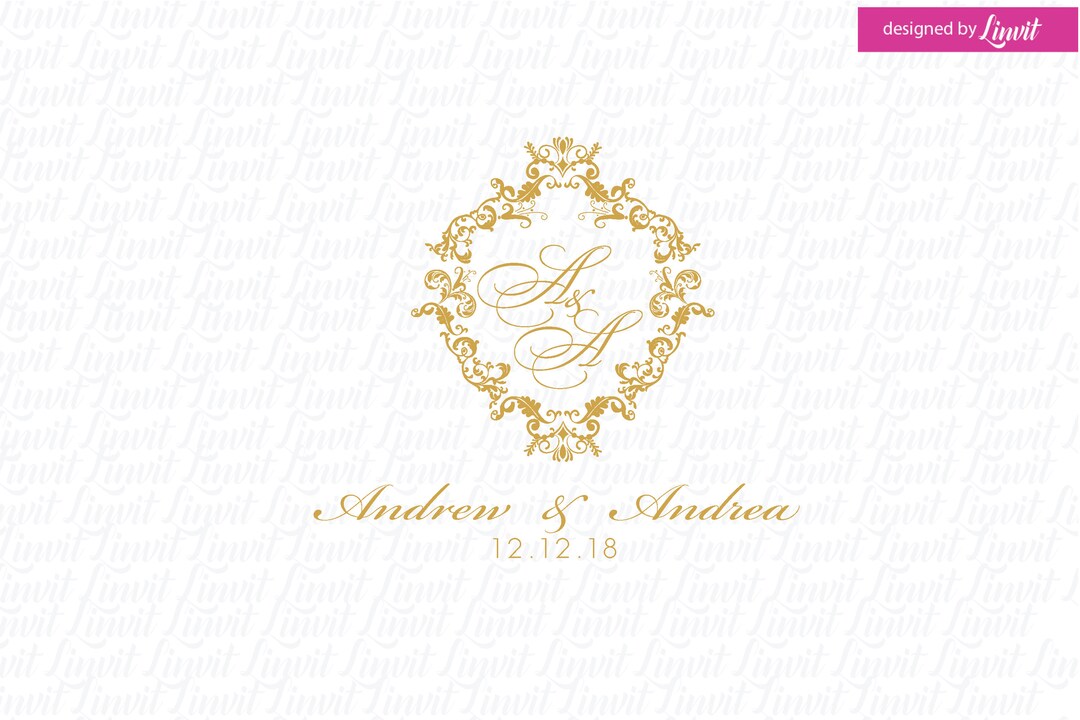 Royal Logo, Crown Logo, Royal Wedding Logo, Wedding Emblem, Wedding ...