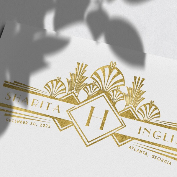 Gatsby Monogram - Etsy