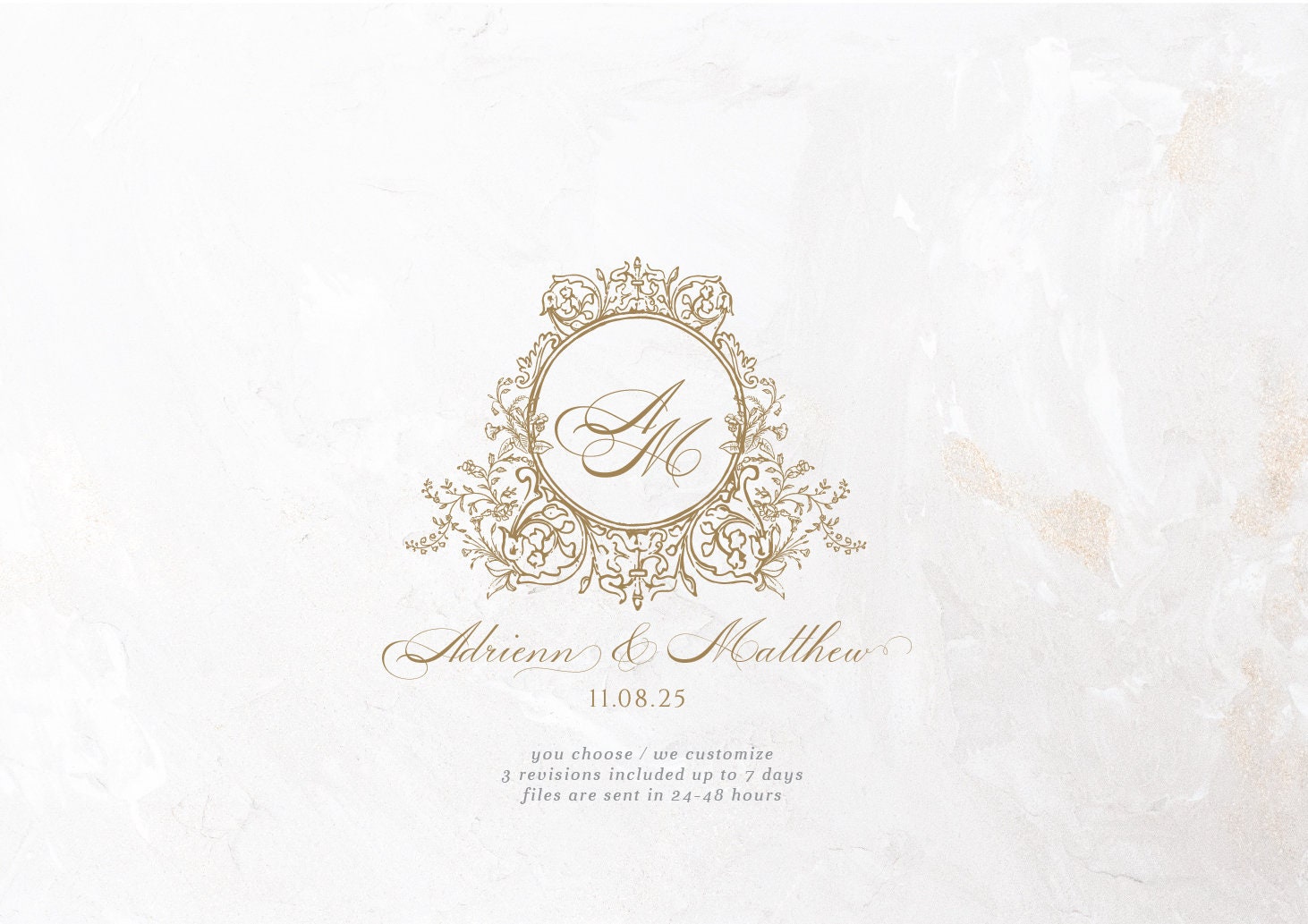 Vintage Wedding Logo Luxury Wedding Logo Luxury Wedding | Etsy
