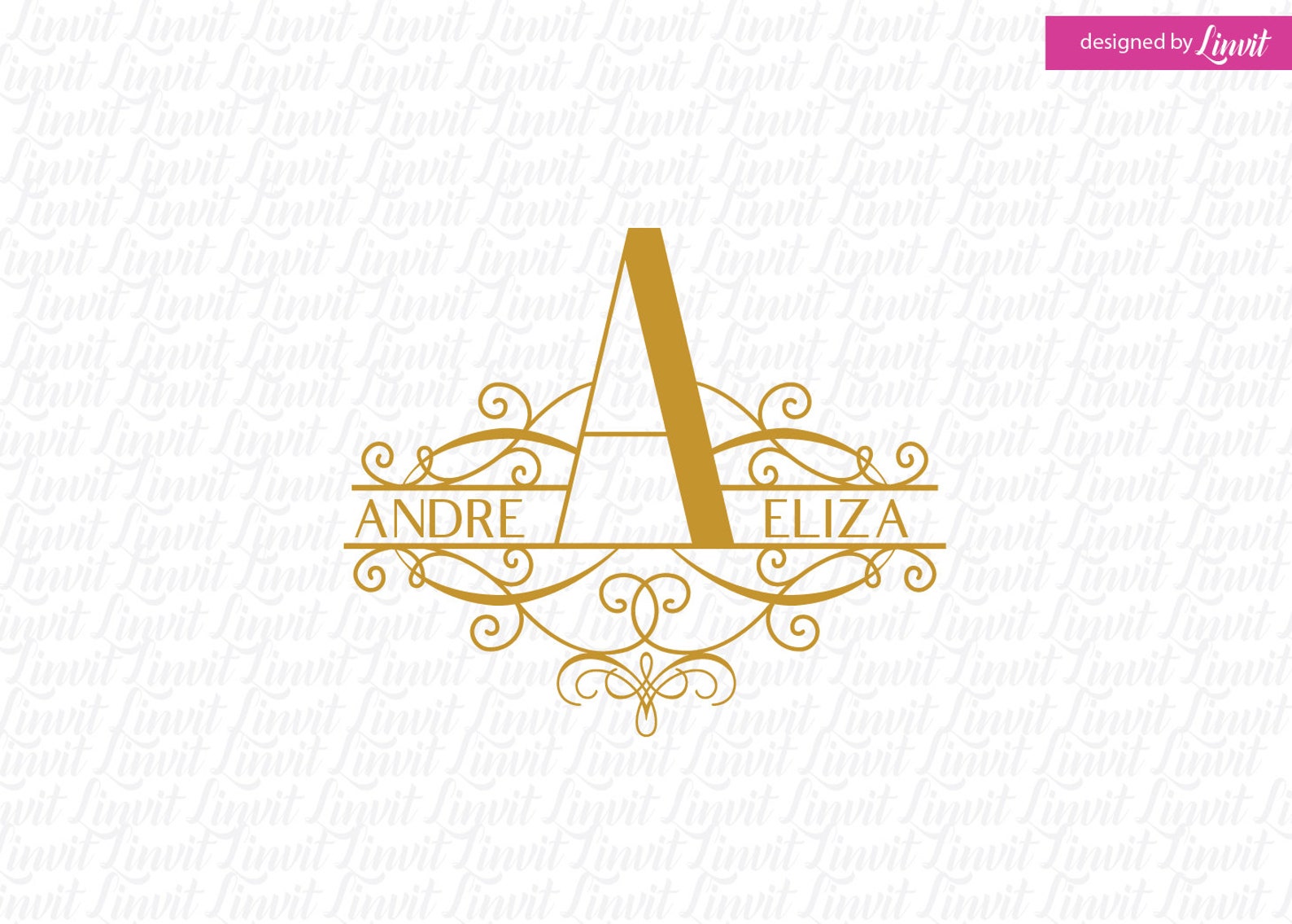 Monogram Frame Svg Wedding Svg Designs Wedding Svg Crown - Etsy