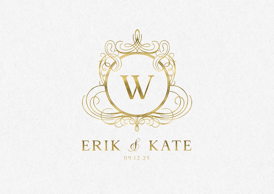 Wedding Logo SVG Wedding Monogram SVG Editable Crest PNG Wedding Logo ...