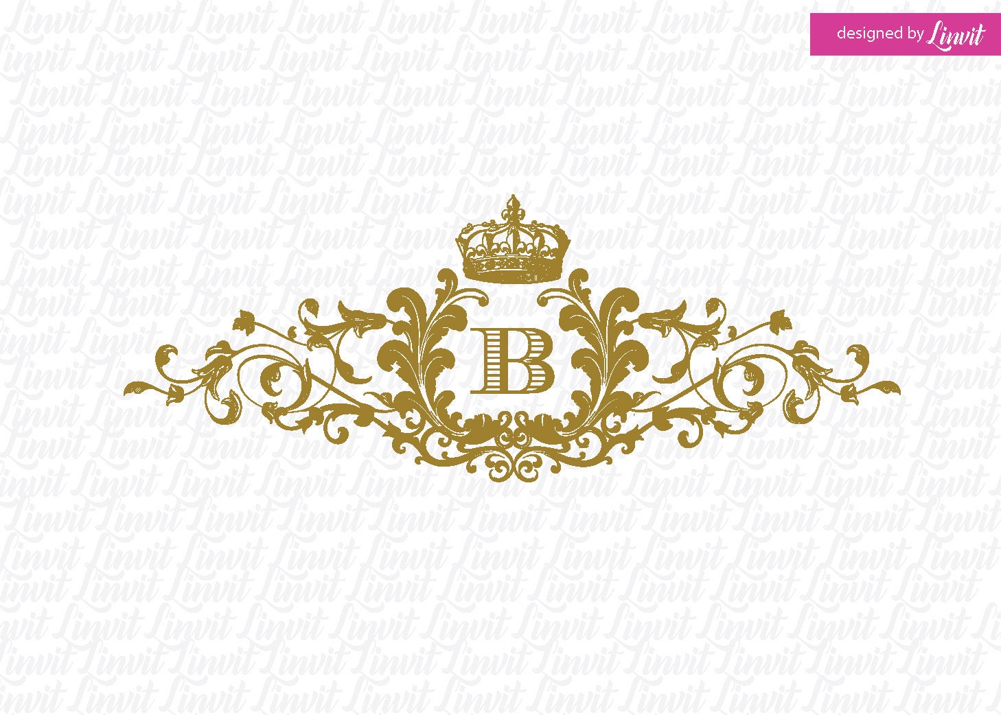 royal wedding logo royal wedding monogram gold custom | Etsy