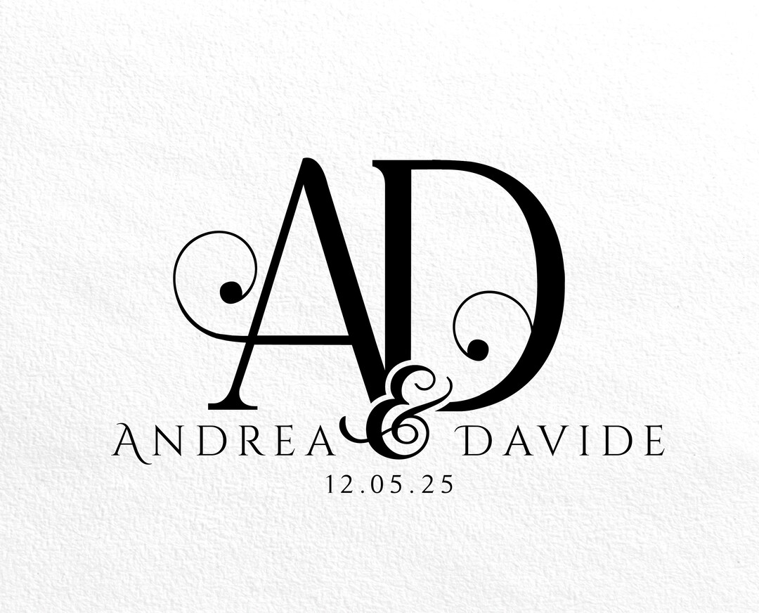 Couples Logo for Wedding Modern Wedding Monogram Minimalist Wedding ...