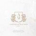 Peonies Wedding Crest Logo: Vintage Floral Monogram (SVG, PNG) - Etsy