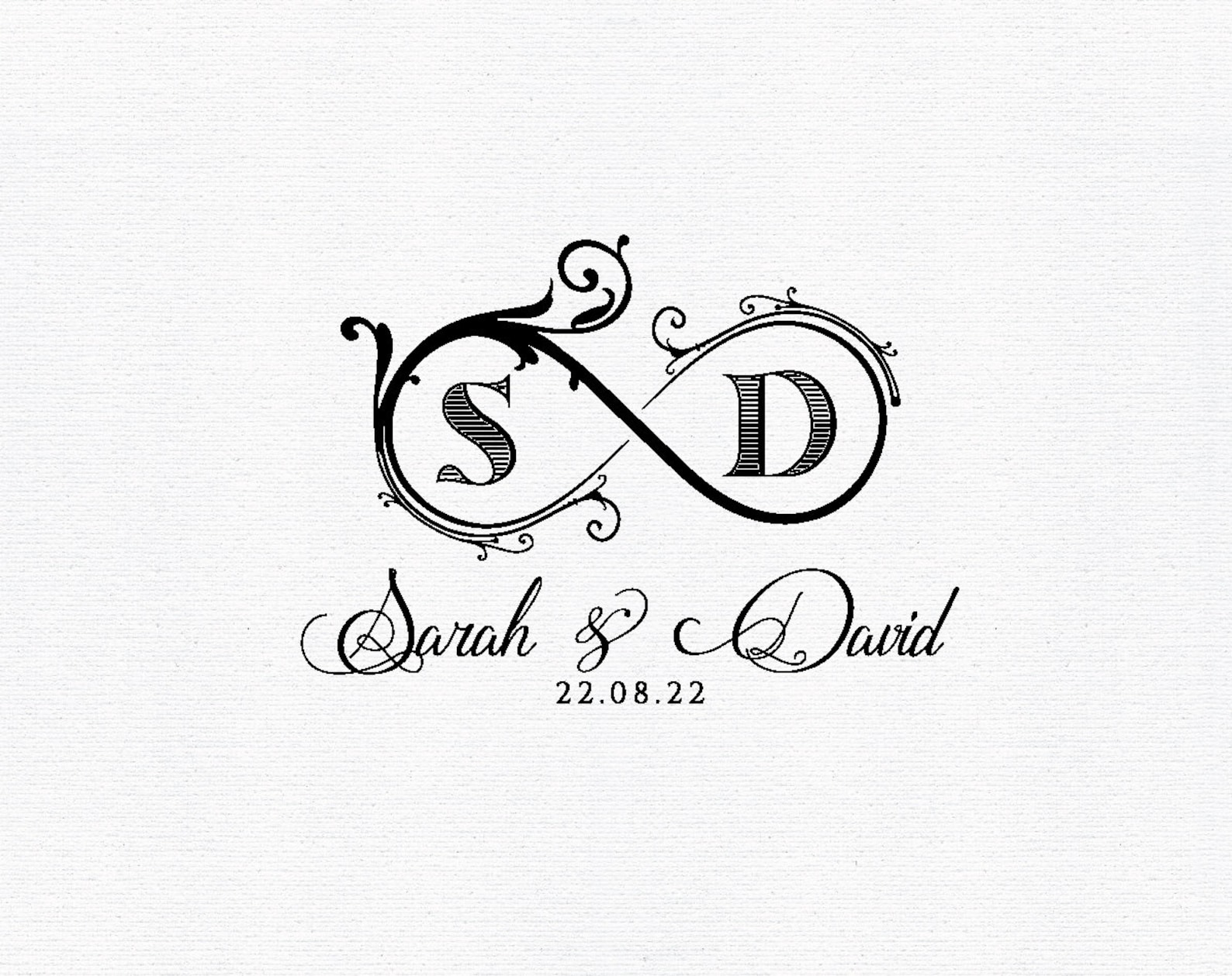 Wedding Monogram Logo Template: Infinity Crest, Editable SVG PNG - Etsy