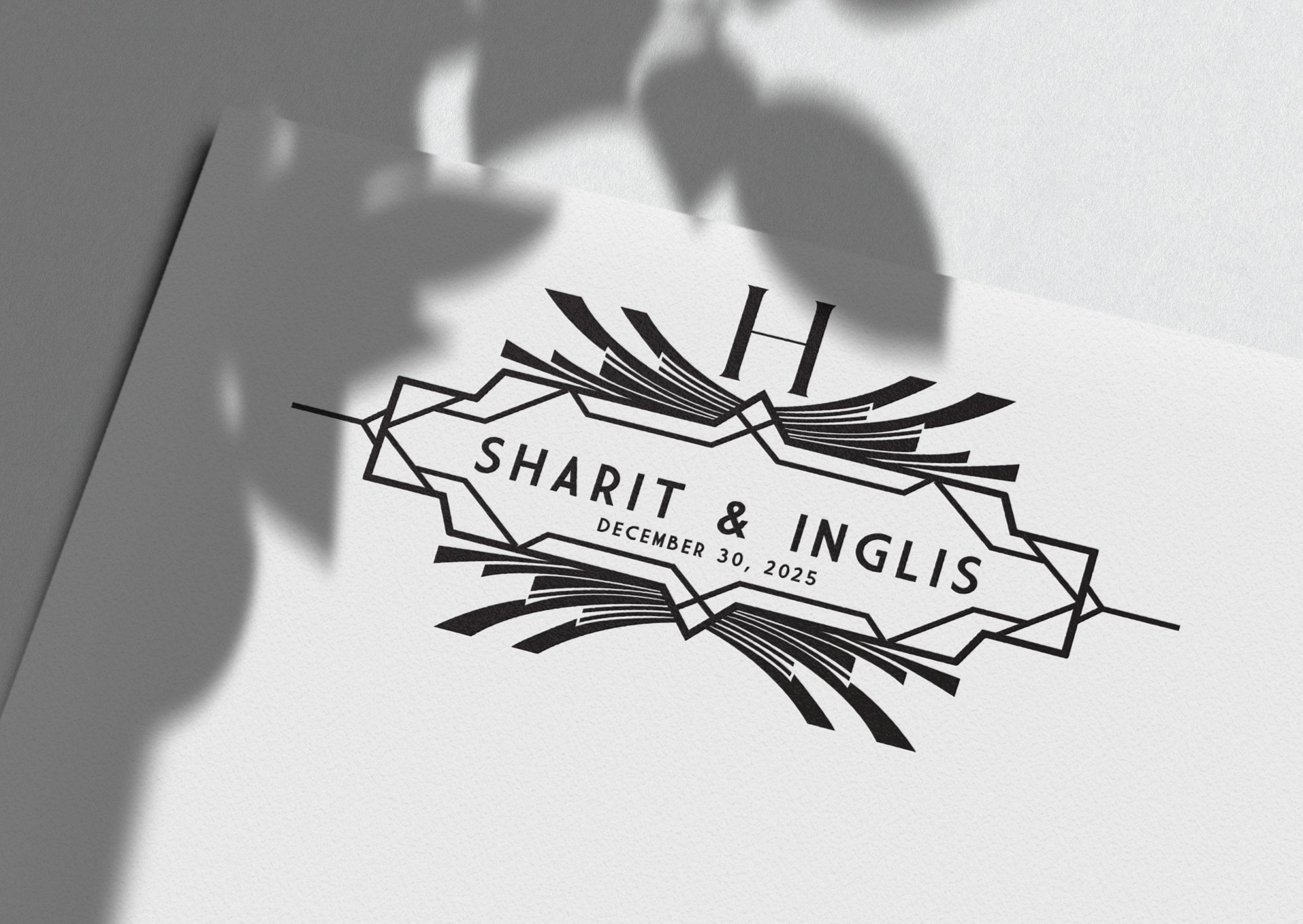 Art Deco Wedding Logo Great Gatsby Wedding Monogram Art Deco - Etsy