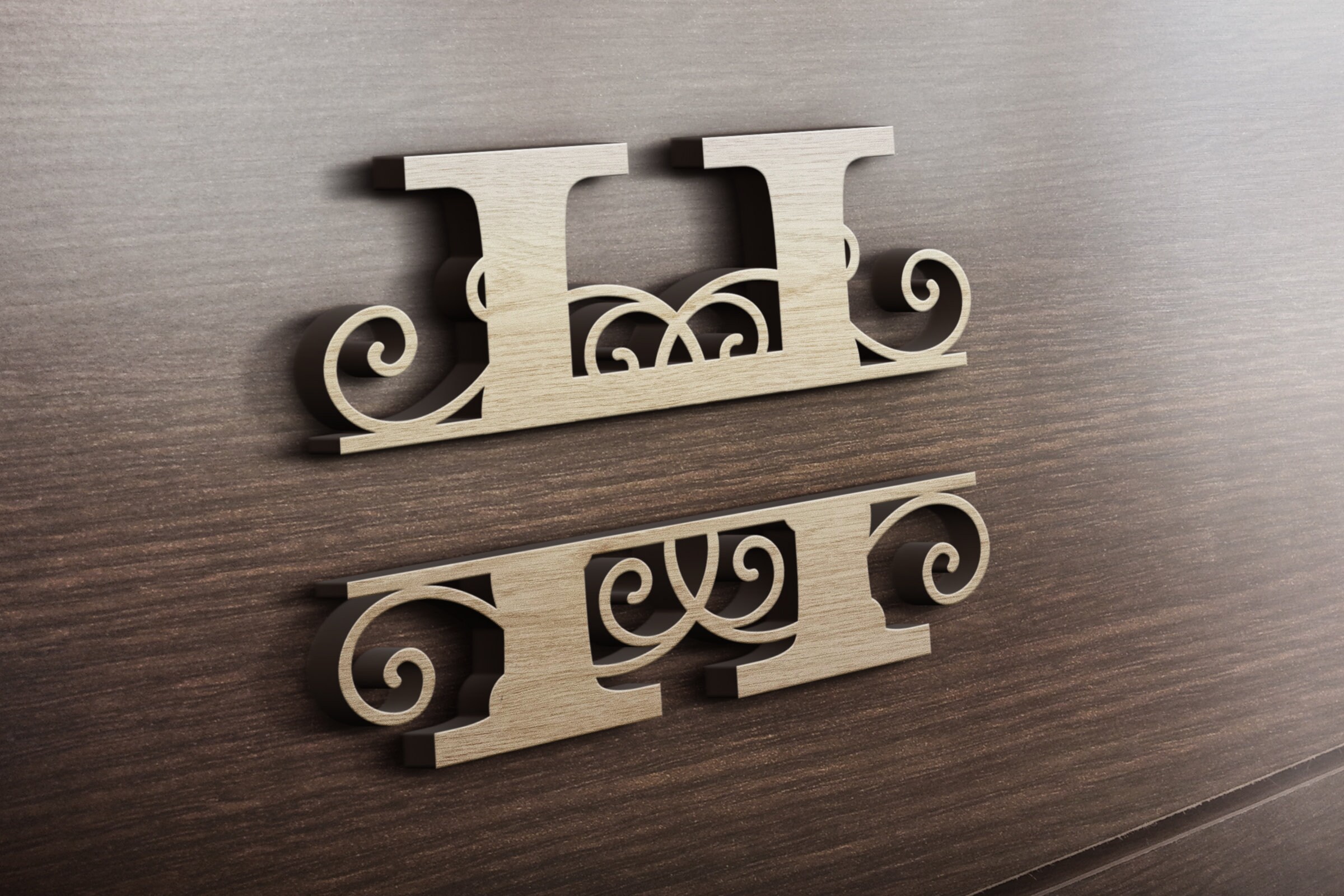 Split Monogram SVG Split Font Letter Svg Split Monogram | Etsy UK