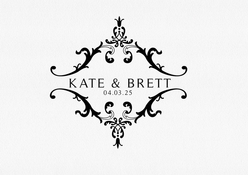 Luxury Wedding Logo, Elegant Royal Crest Monogram (SVG, PNG) - Etsy