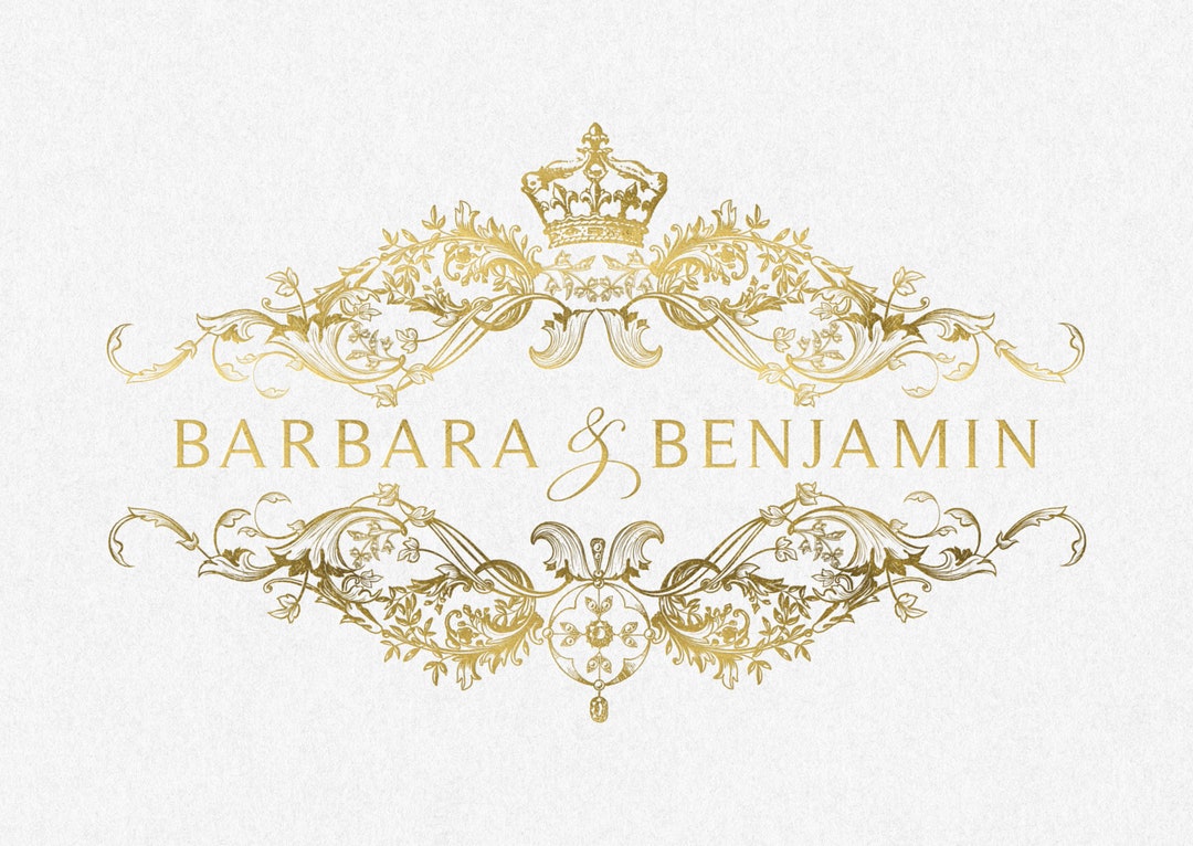 Elegant Indian Wedding Logo, Indian Wedding Monogram, Royal Logo, Royal ...
