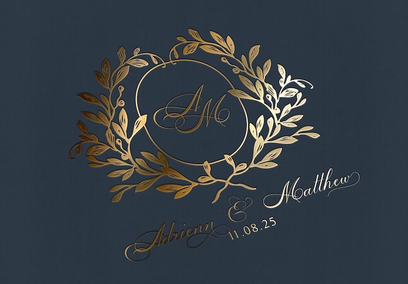 Gold Monogram Crest Wedding Emblem Wedding Shield Shield - Etsy