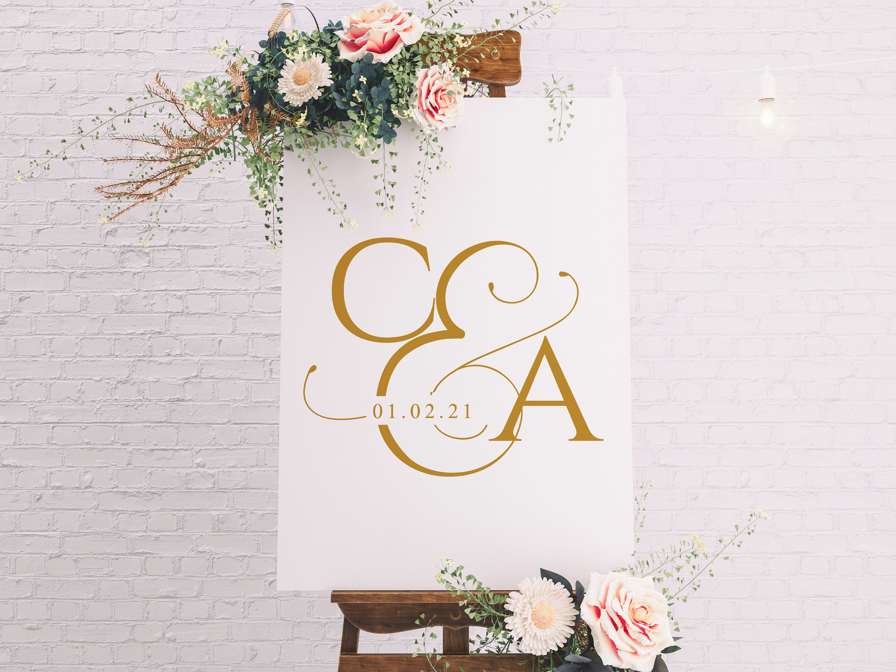 Custom Wedding Logo, Minimalist Monogram, Elegant Crest (digital ...