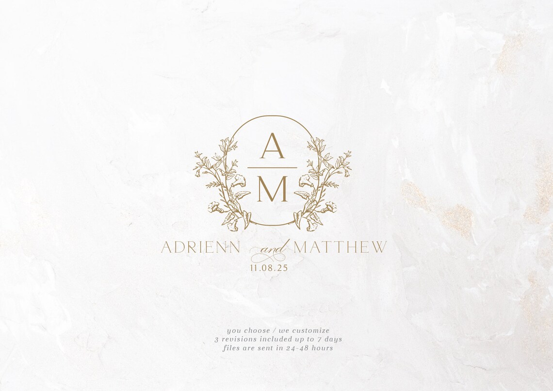 Gold Monogram Crest Wedding Emblem Wedding Shield Shield - Etsy