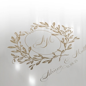 Gold Monogram Crest Wedding Emblem Wedding Shield Shield - Etsy