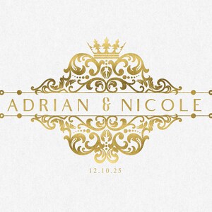Elegant Wedding Logo Design, Unique Wedding Logo Frames, Logo Gifts - Etsy