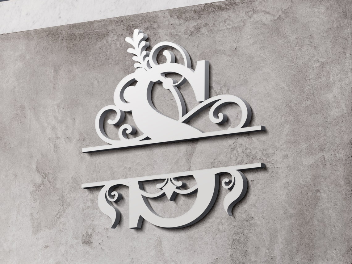 Split Monogram SVG Split Font Letter Svg Split Monogram - Etsy