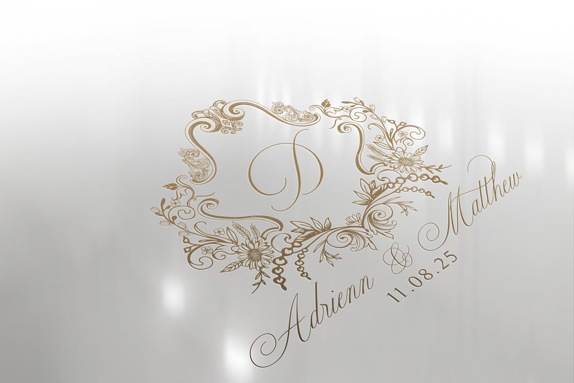 Wedding Logo Vintage Logo Vintage Monogram Wedding Design - Etsy
