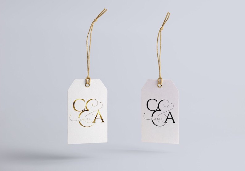 Custom Wedding Logo, Minimalist Monogram, Elegant Crest (digital ...