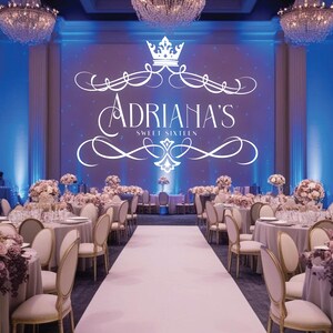Quinceanera Logo Svg Sweet 16 Logo Svg Editable Crest Png Digital Gobo ...