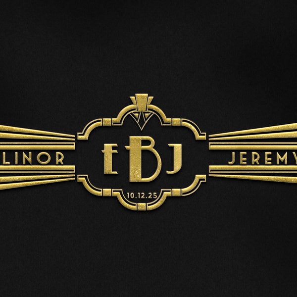 Gatsby Monogram - Etsy