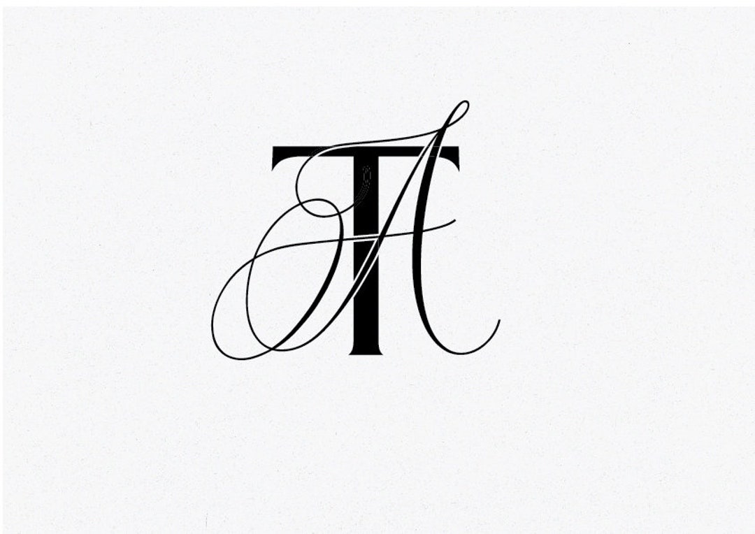 Elegant Calligraphy Wedding Logo With Custom Monogram (digital Download ...