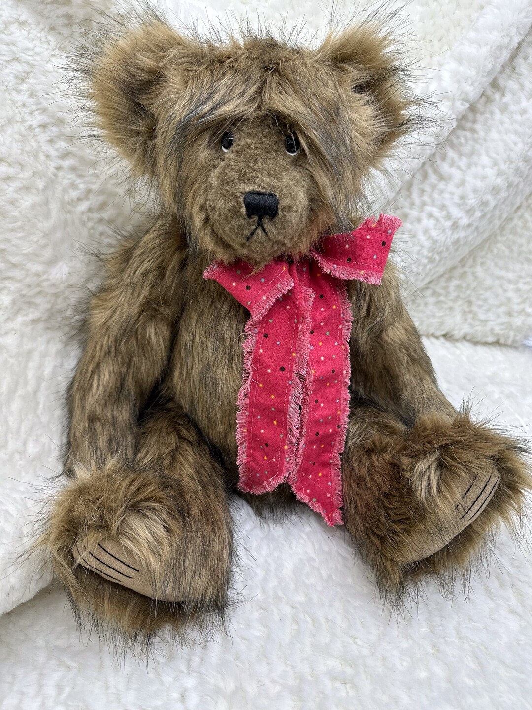 Bailey 22in/56cm Large Faux Fur Artist Teddy Bear by Patricia Bruce - Etsy