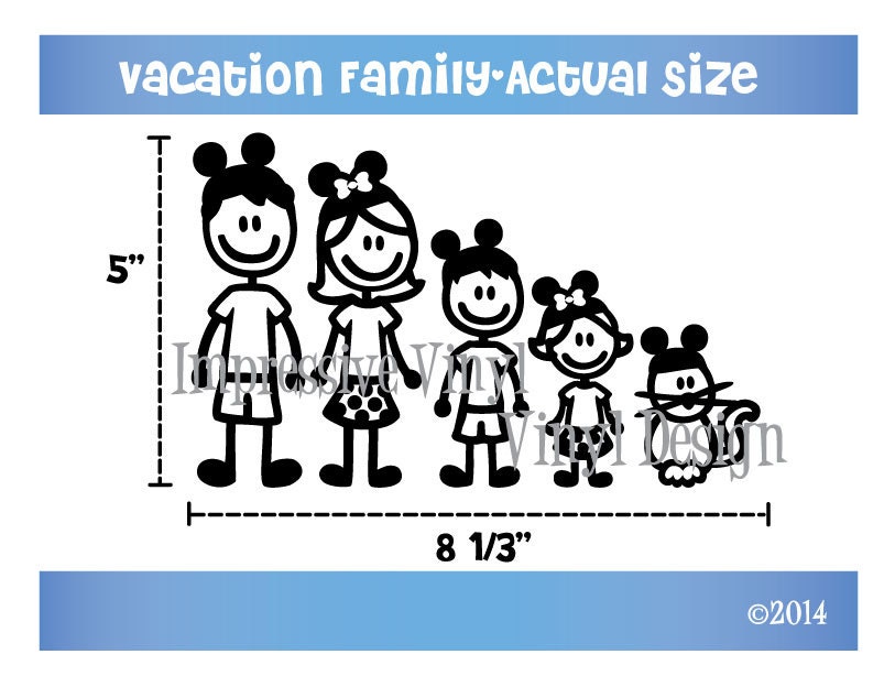Stick Family Custom Vinyl Vacation Decal Sticker Truck Car - Etsy