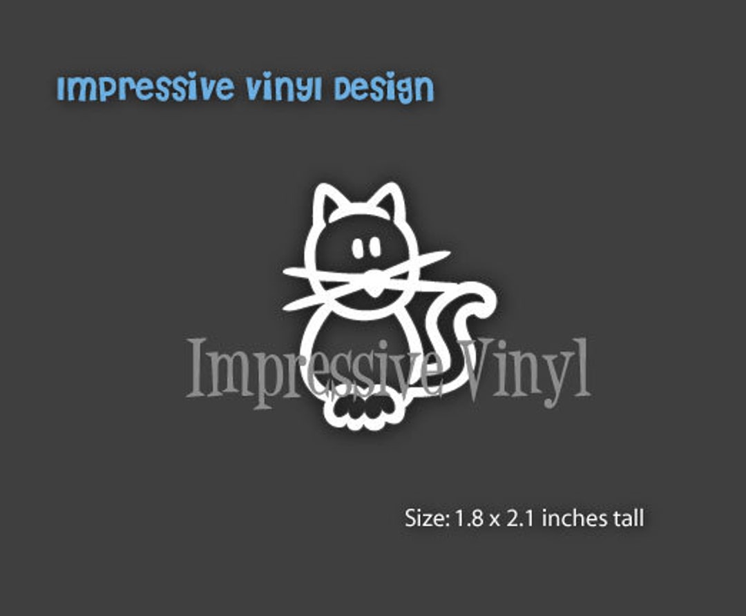 Stick Family Custom Cat Vinyl Decal Sticker Car Truck Auto Van Mailbox ...