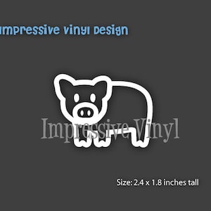 Stick Family Custom Vinyl Pig Decal Sticker for Car Truck Van Window ...