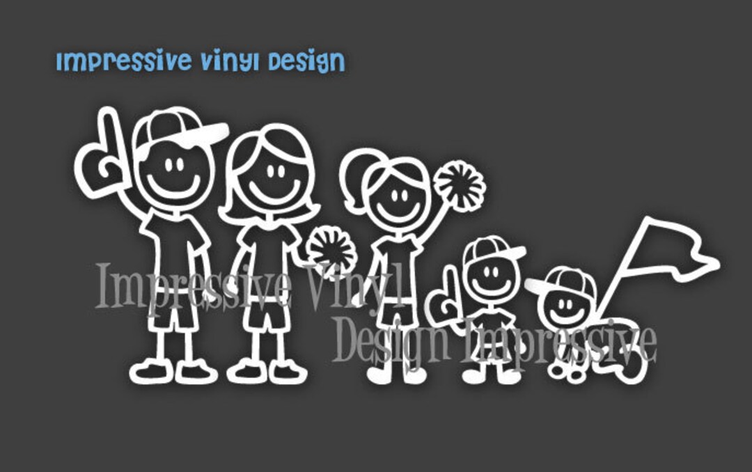 Stick Family Custom Vinyl Sports Super Fan Decal Sticker Truck Car ...