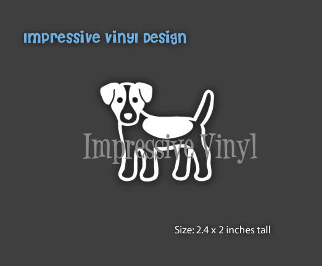 Stick Family Custom Black or White Jack Russell Terrier Dog Vinyl Decal ...