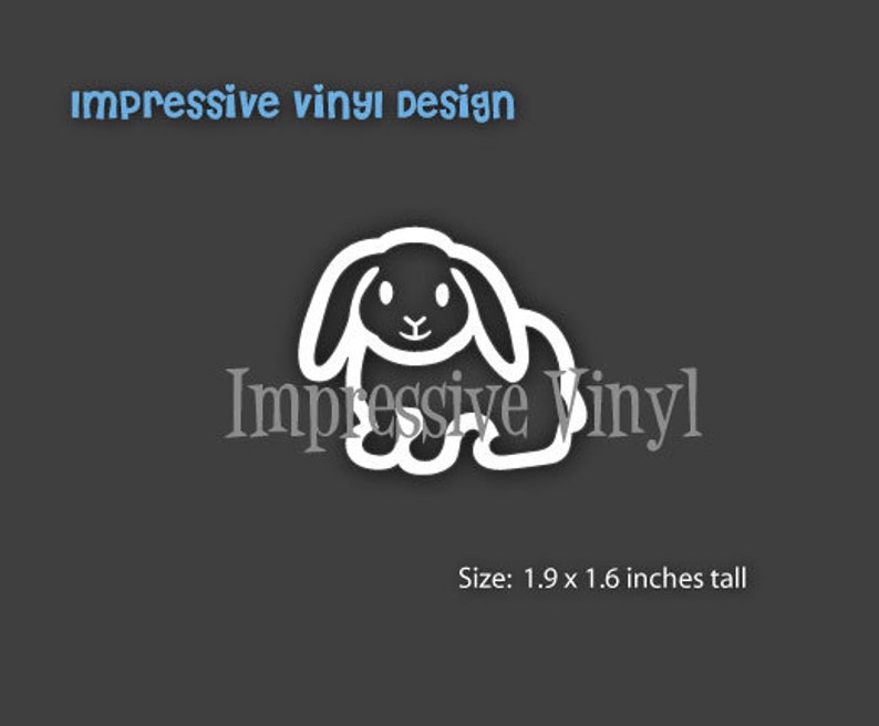 Stick Family Custom Vinyl Lop Rabbit Bunny Decal Sticker for Car Truck ...
