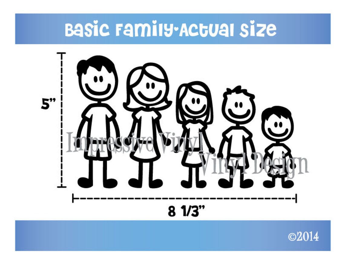 Vinyl Decal Basic Stick Family Custom Sticker Car Vehicle - Etsy