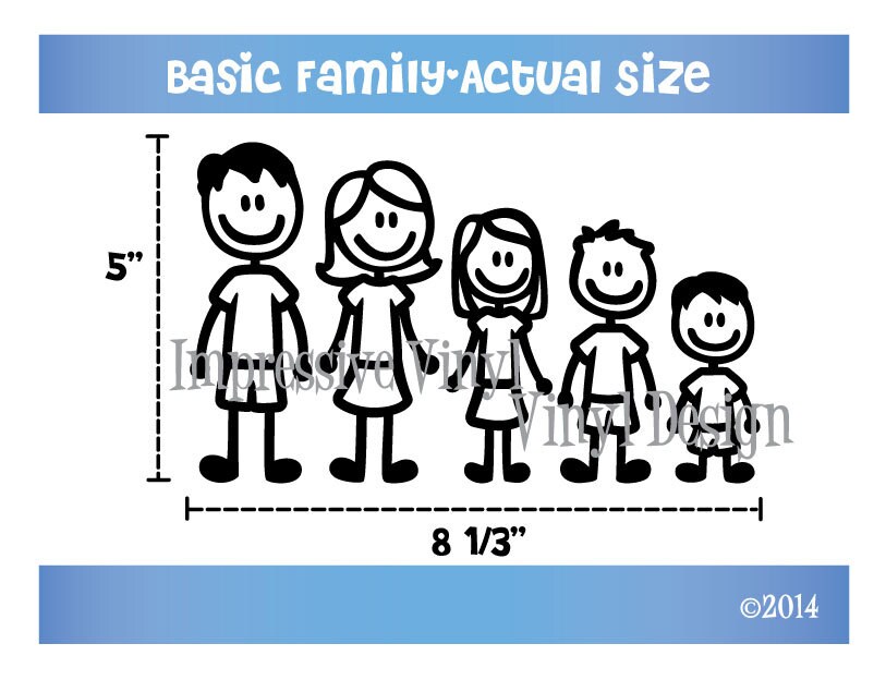 Vinyl Decal Basic Stick Family Custom Sticker Car Vehicle - Etsy