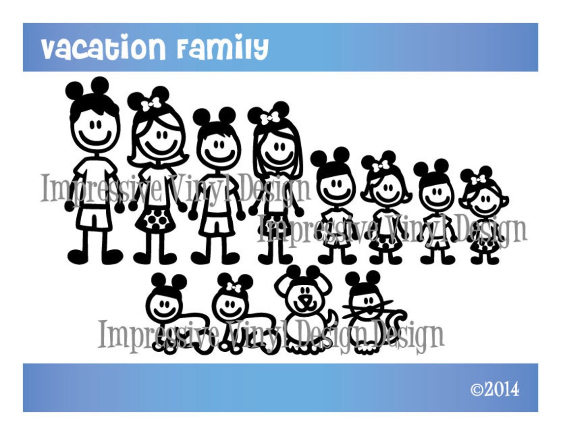 Stick Family Custom Vinyl Vacation Decal Sticker Truck Car - Etsy