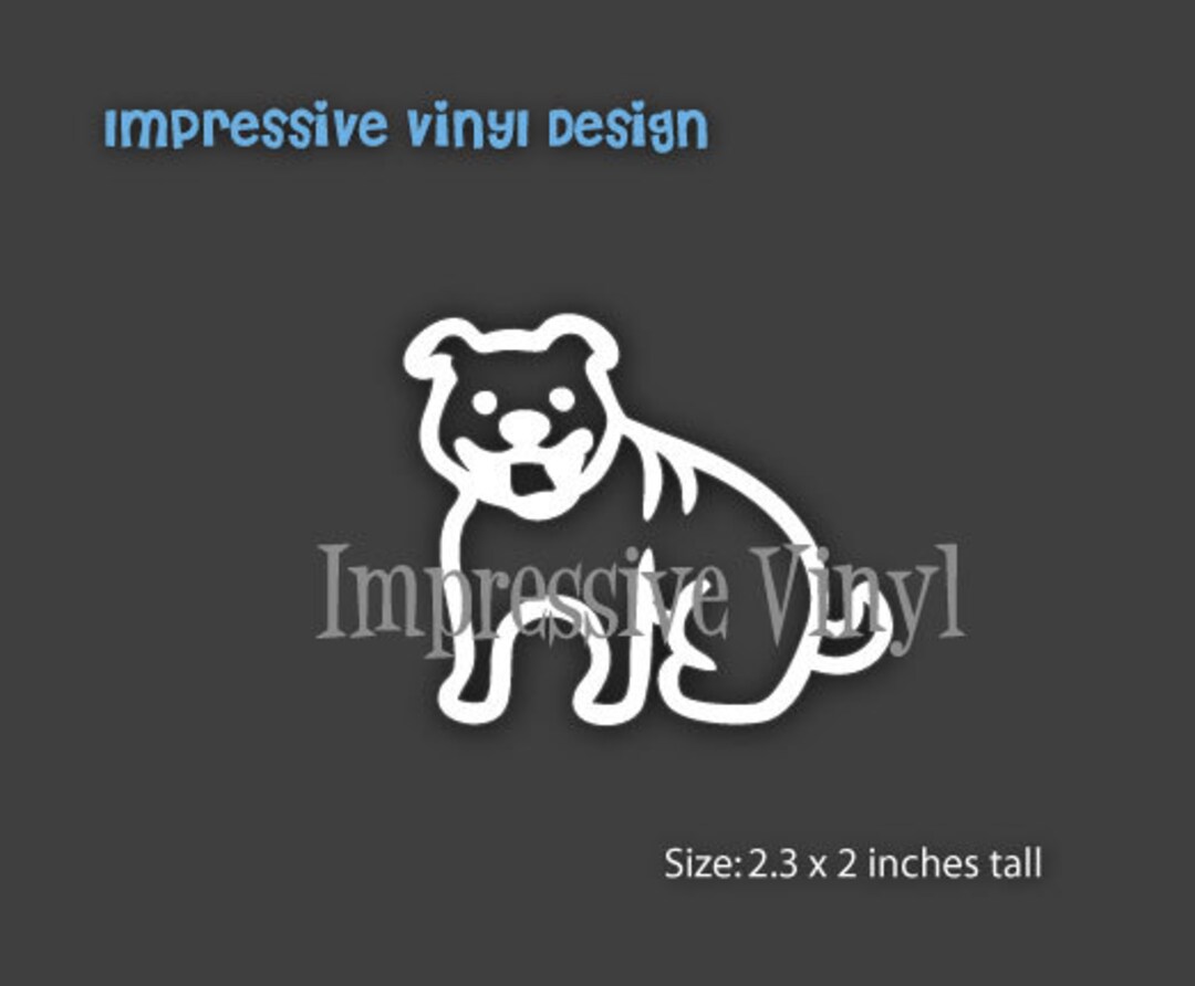 Stick Family Custom Black or White Bulldog Dog Vinyl Sticker Decal ...