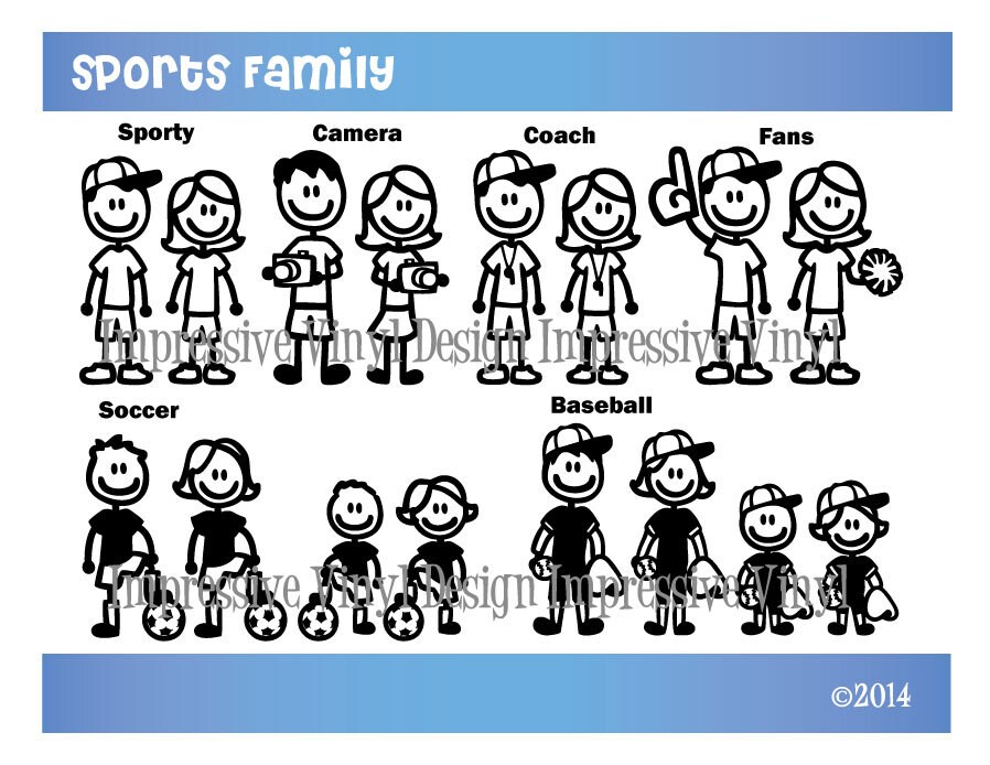 Stick Family Custom Vinyl Sport Lover Decal Sticker Truck Car - Etsy