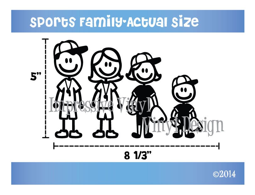 Stick Family Custom Vinyl Sport Lover Decal Sticker Truck Car - Etsy