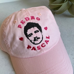 Pedro Pascal, Last of Us, Pink Relaxed Fit Dad Hat - Etsy