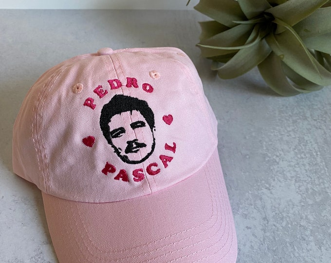 Pedro Pascal, Last of Us, Pink Relaxed Fit Dad Hat - Etsy