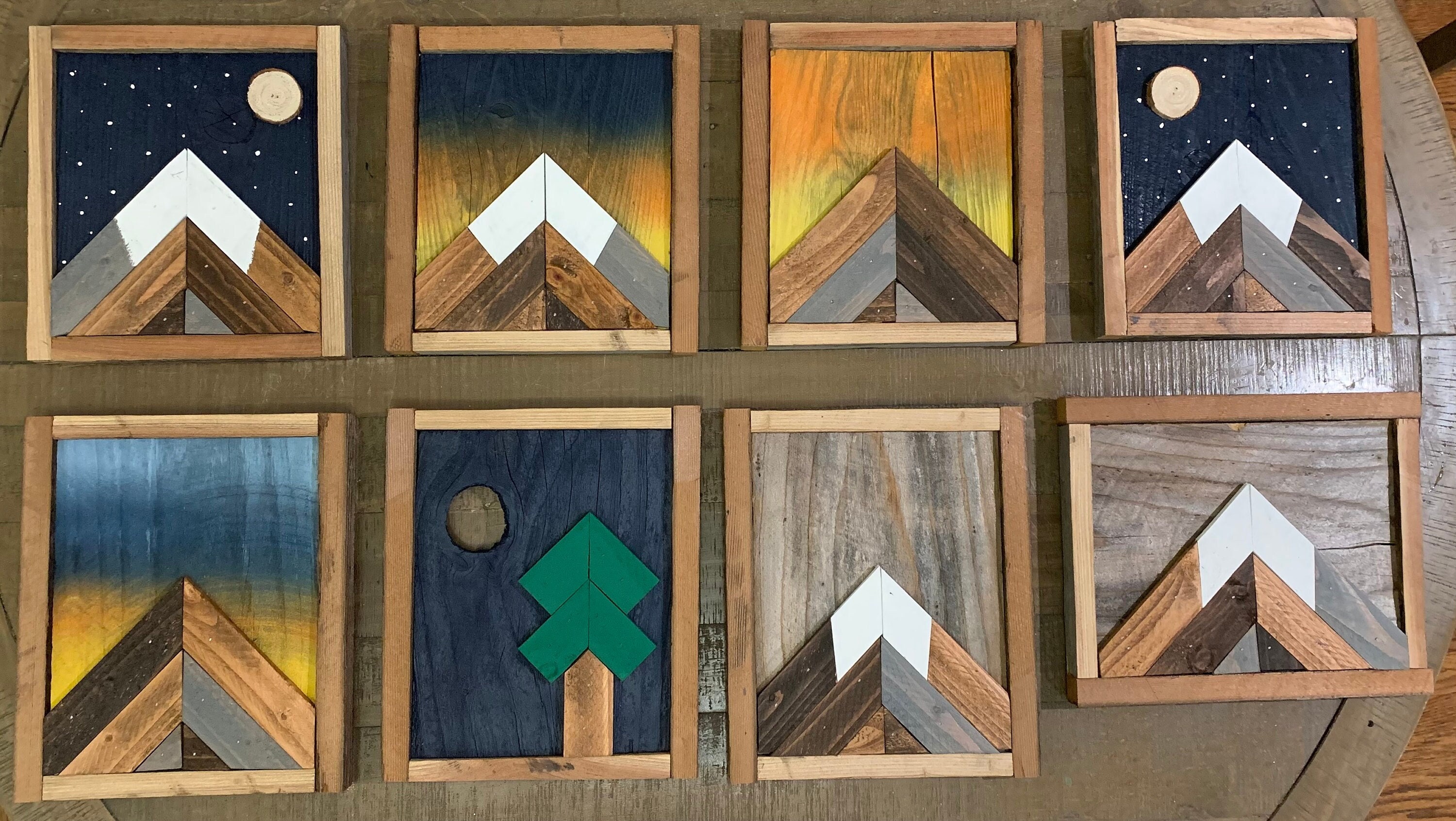 Reclaimed Wood Scene Hanging Wall Art - Etsy
